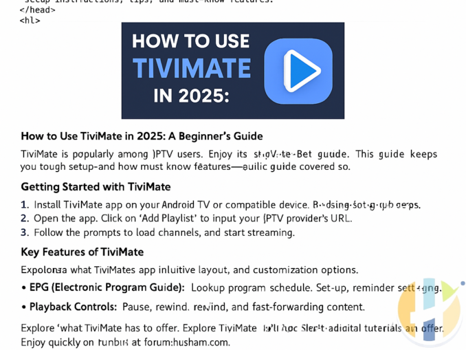 Troubleshooting TiviMate: Common IPTV Problems & Fixes for 2025 ...